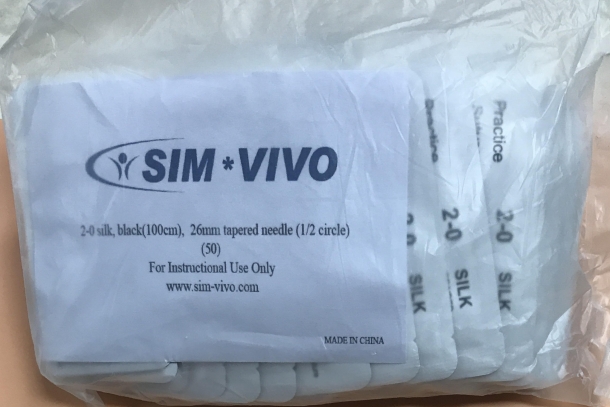 2-0 Silk Suture - Individually Packaged, Bag of 50 - SIM*VIVO